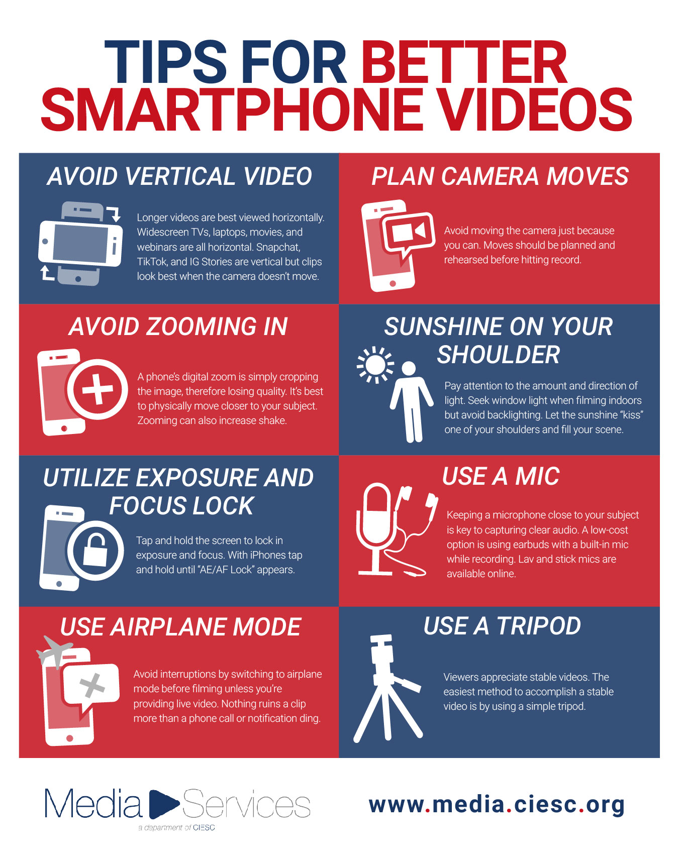 Tips for Better Smartphone Videos - CIESC Media Services